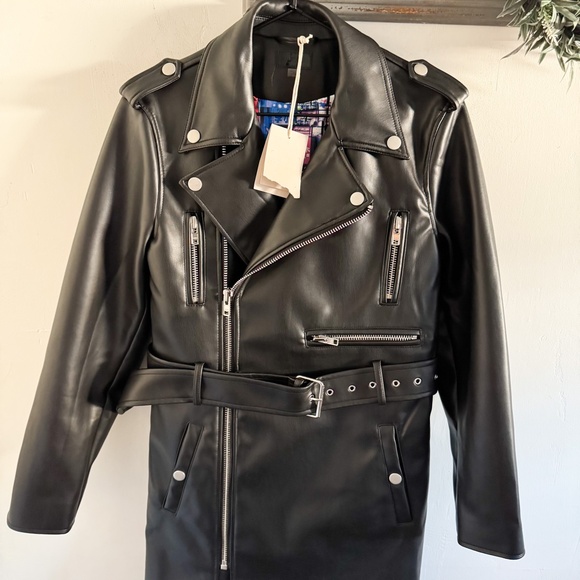 MOTHER | Jackets & Coats | Nwt Mother The Long Chopper Faux Leather ...
